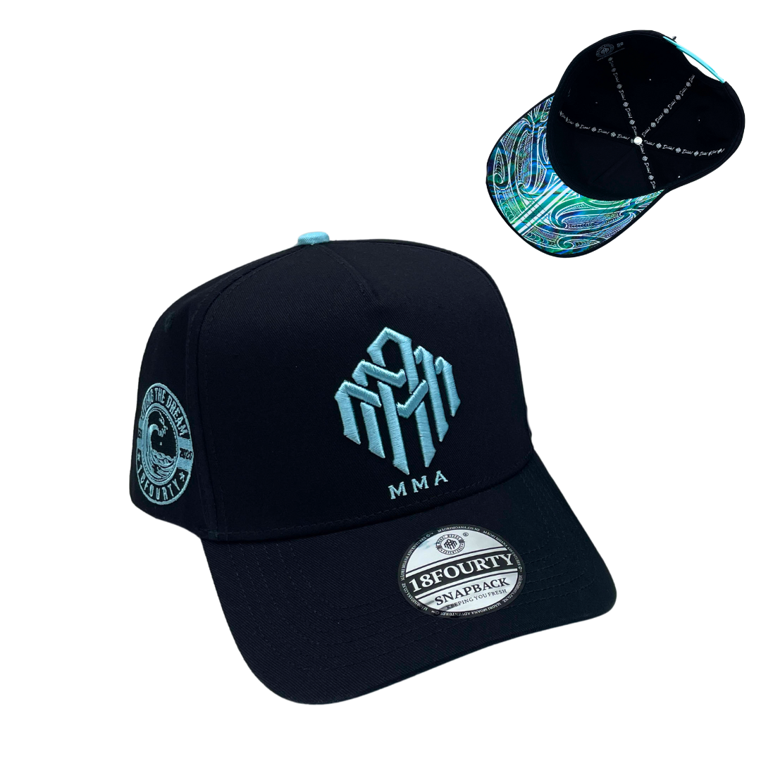 PAUA (BLACK) MMA SNAPBACK – MAORI MOANA ADVENTURES