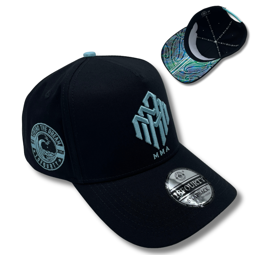 PAUA (BLACK) MMA SNAPBACK – MAORI MOANA ADVENTURES